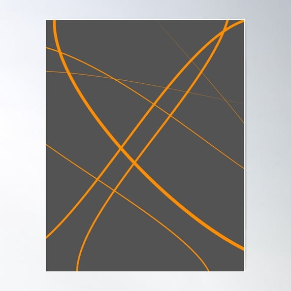 Abstract Lines1 4 Poster Wall Art Modern Wall Decor For Living Room ...