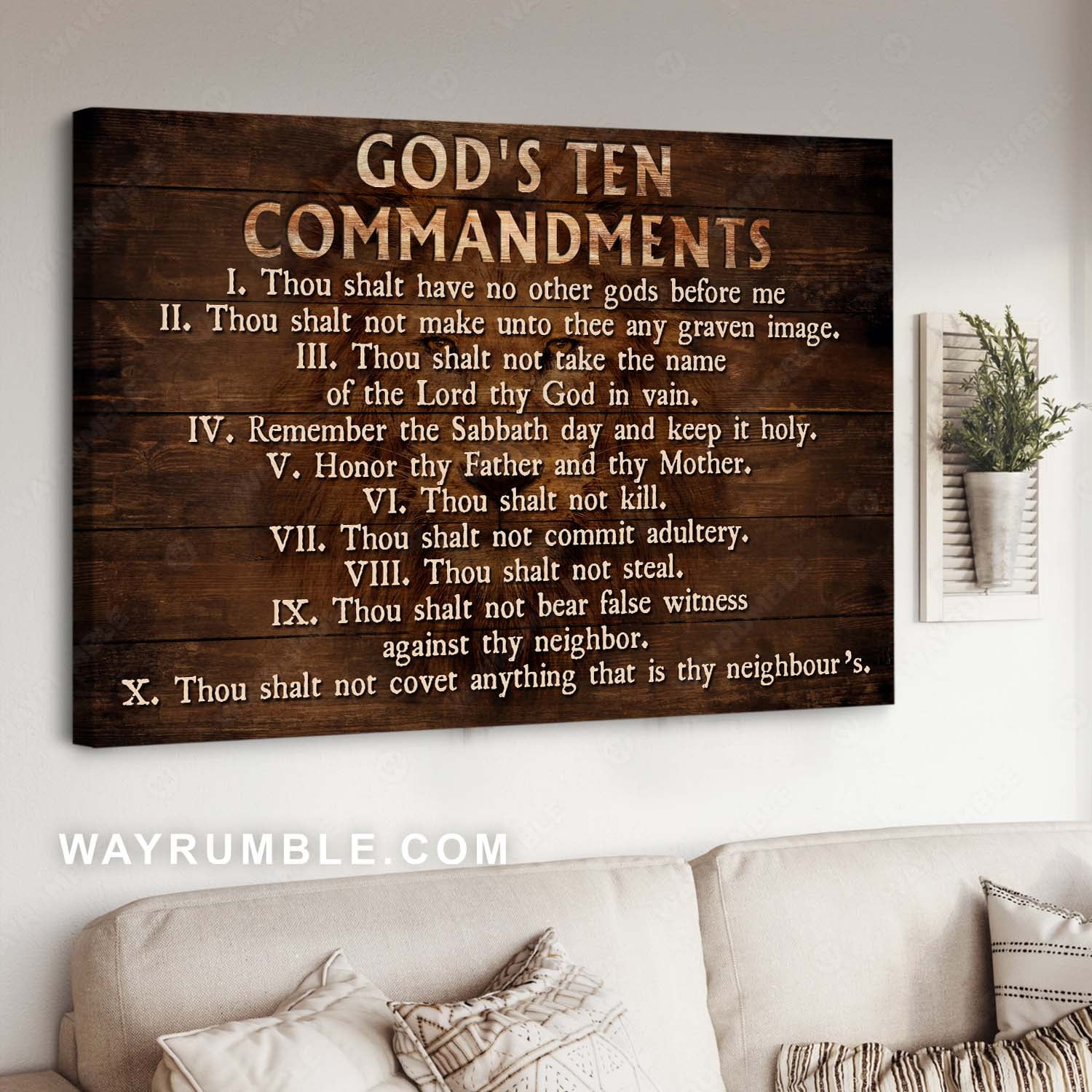 Abstract Lion Head Bible Verses Inspirational Quote God'S Ten ...