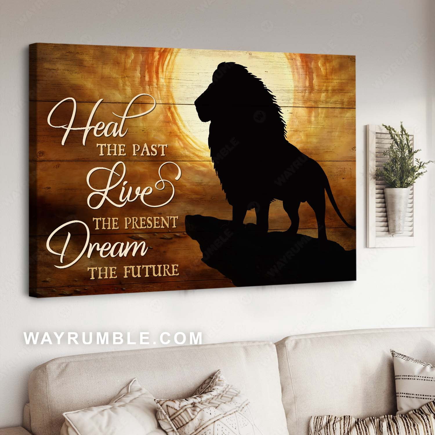 Abstract Lion Painting Religious Gift Inspirational Quote Dream The ...