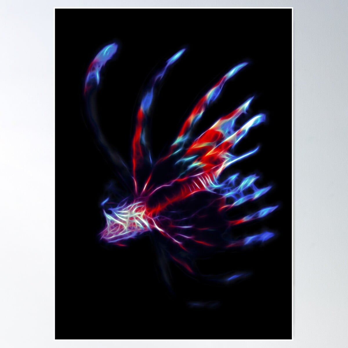 Abstract Lionfish Ocean Animal Series Poster Wall Art, Modern Wall ...
