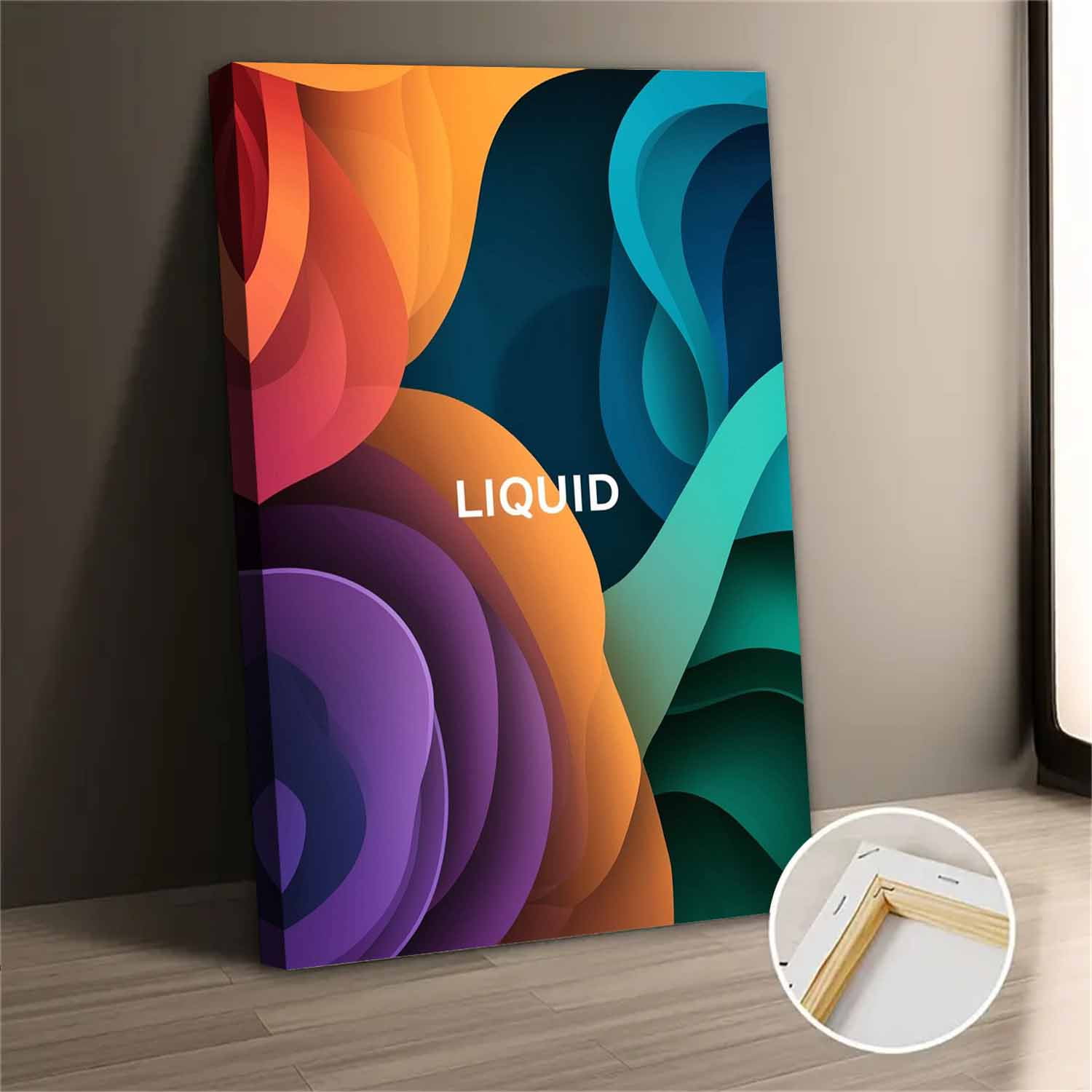 Abstract Liquid Canvas Wall Art - Modern Aesthetic Decoration For Living Room - Walmart.com