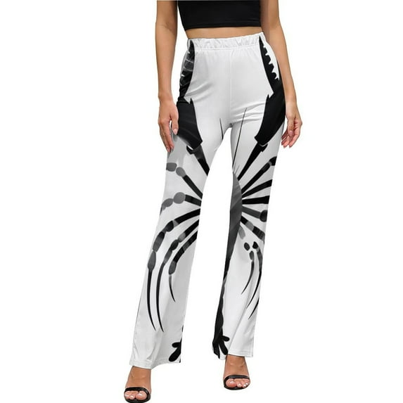Abstract Lobster Art Print High Waisted Casual Flared Trousers Summer ...