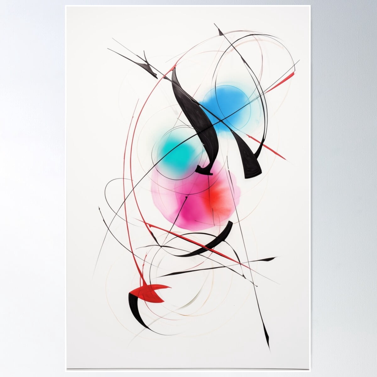 Abstract Luminous Spectrum Poster Wall Art, Modern Wall Decor For ...