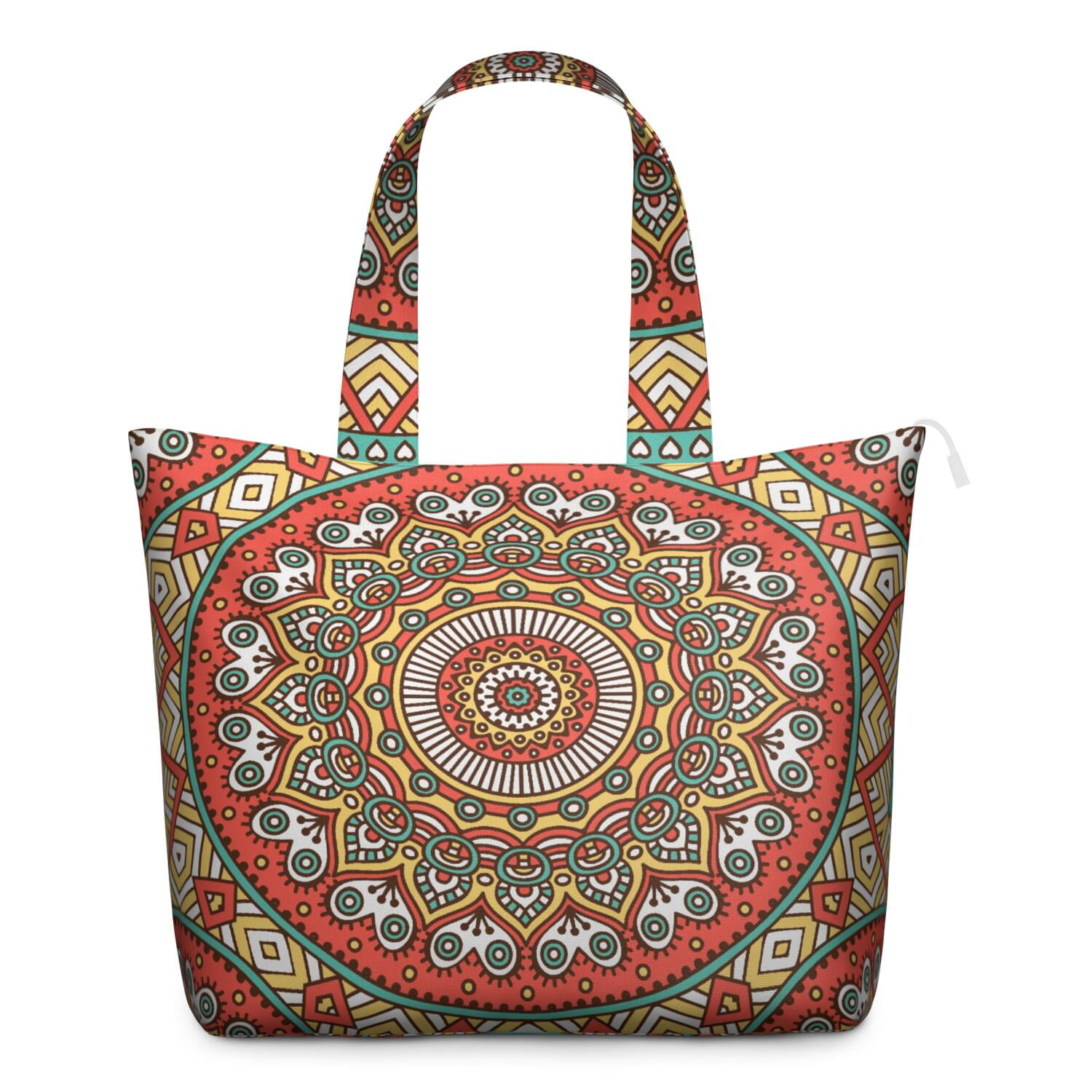 Abstract Mala Design Weekender Bag Psychedelic Trippy Duffel with Boho ...