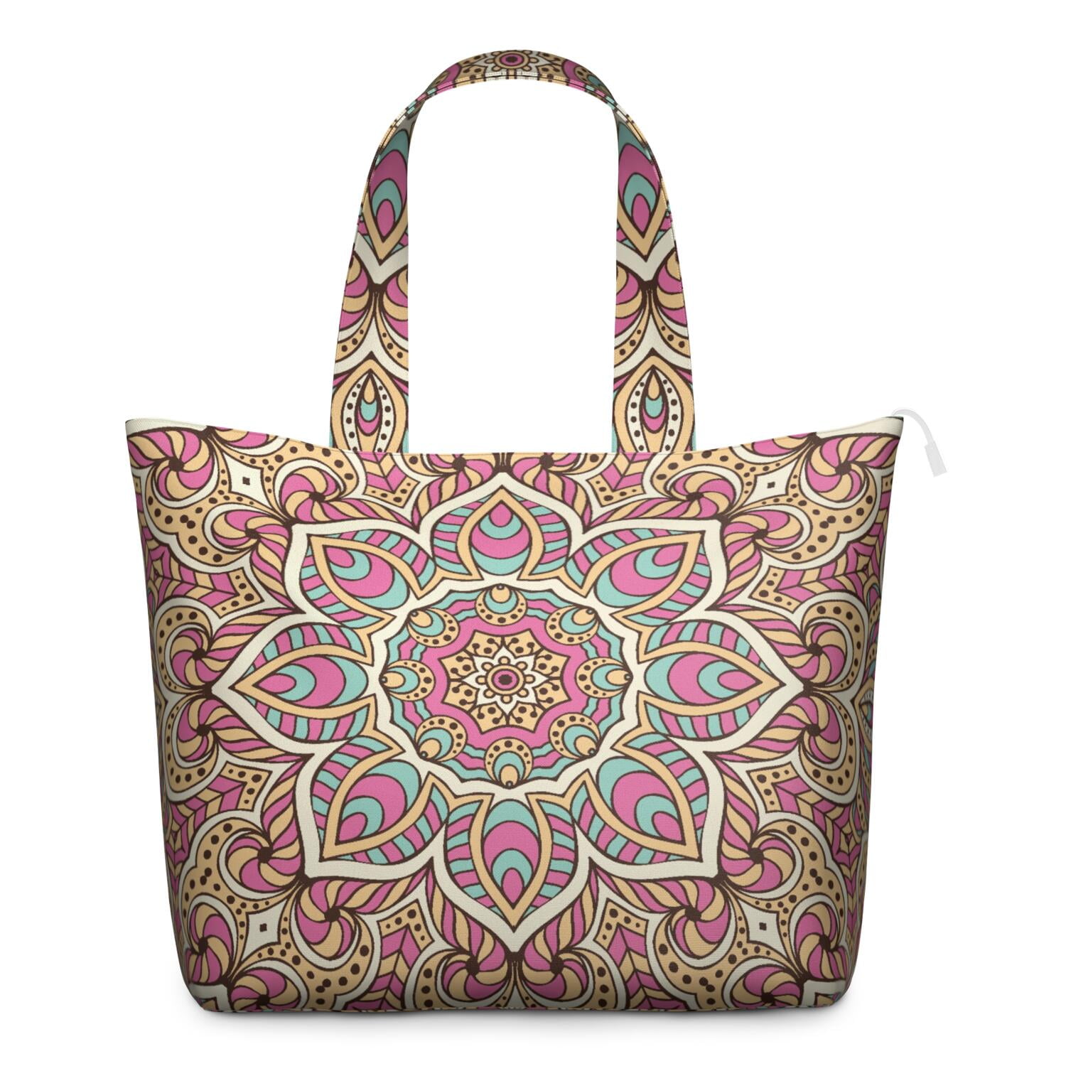 Abstract Mala Design Weekender Bag Psychedelic Trippy Duffel with Boho ...