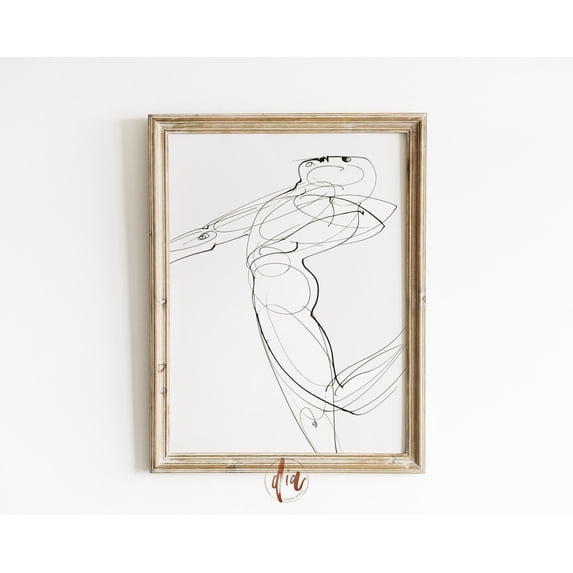 Abstract Male Drawing Vintage Figure Art Male Sketch Antique Line Art ...