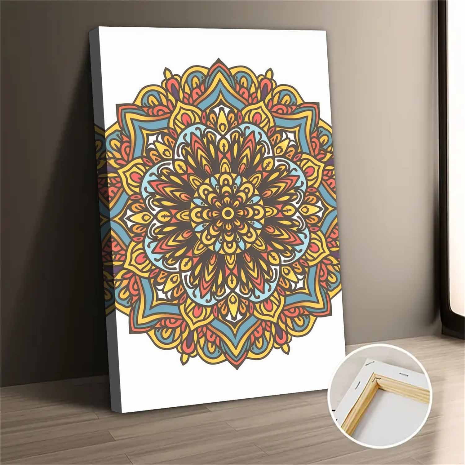 Abstract Mandala Canvas Wall Art Print For Living Room Bedroom Home ...