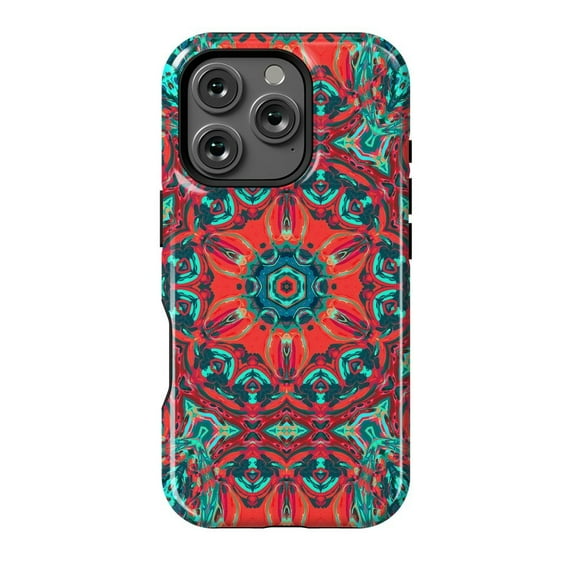 Abstract Mandala II Geometric Art iPhone Tough Case with iPhone 17 to ...