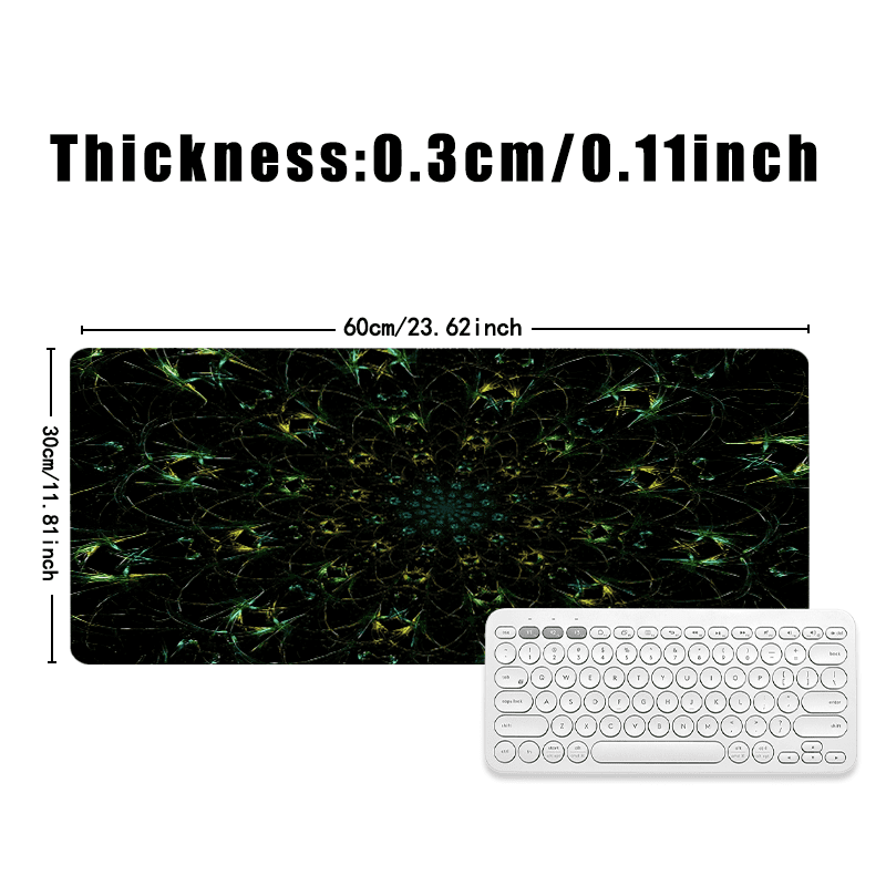 Abstract Mandala Mouse Pad 31.5 x 11.82 Inches Rubber Design for Office ...