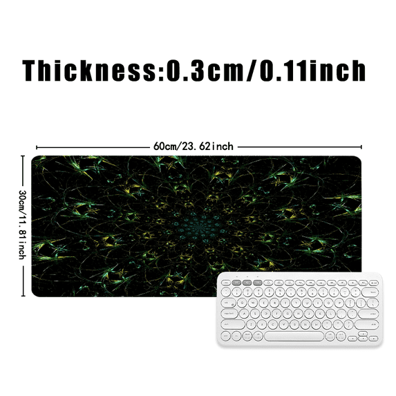 Abstract Mandala Mouse Pad 31.5 x 11.82 Inches Rubber Design for Office ...