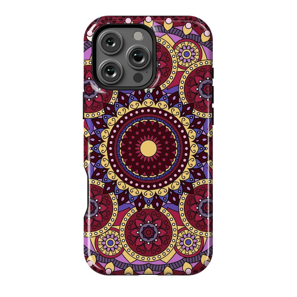 Abstract Mandala Style 187 Art Tough Case for iPhone 11 to 17 Series ...