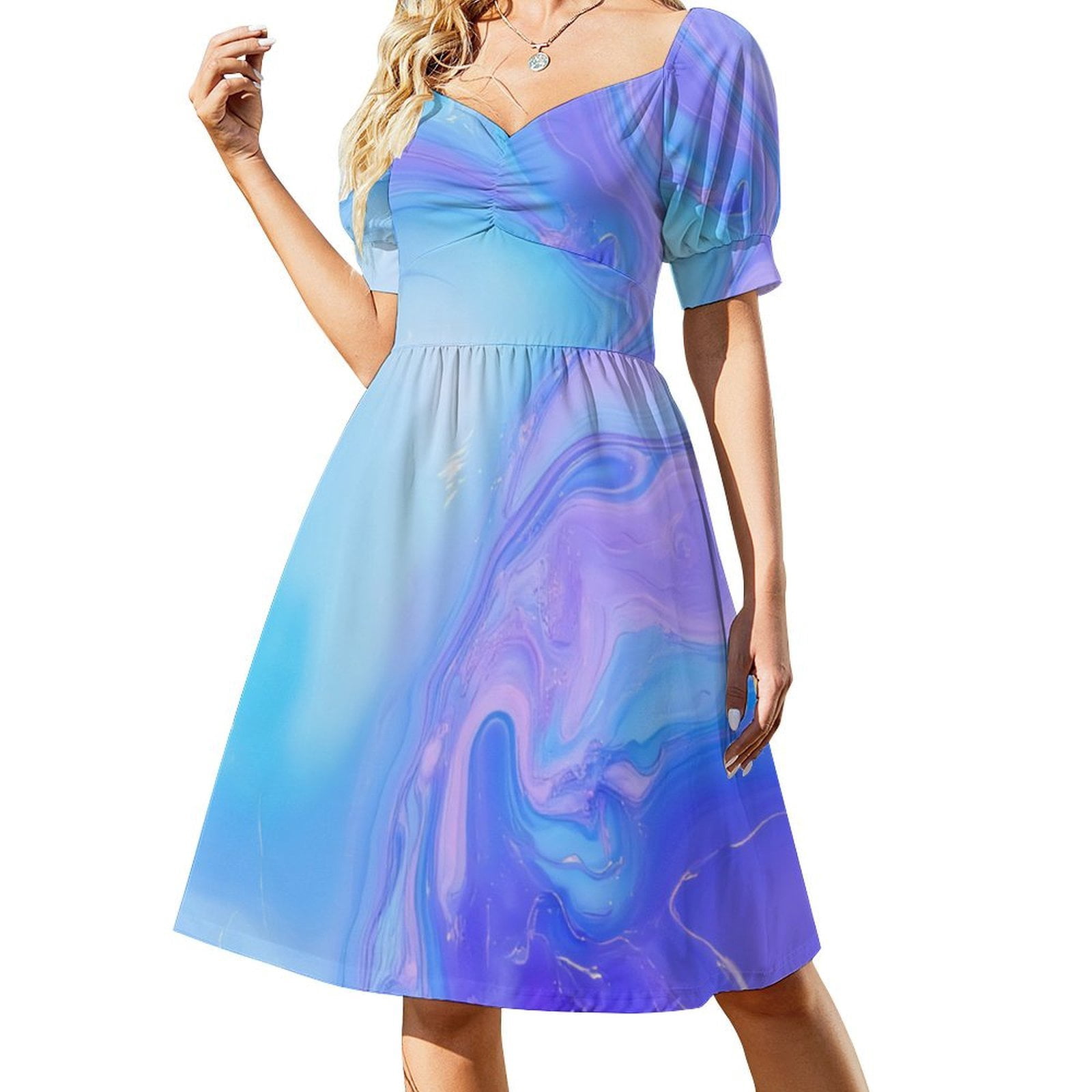 Abstract Marble Art Print-1 Summer Women's Dress 2025 Elegant Dresses ...
