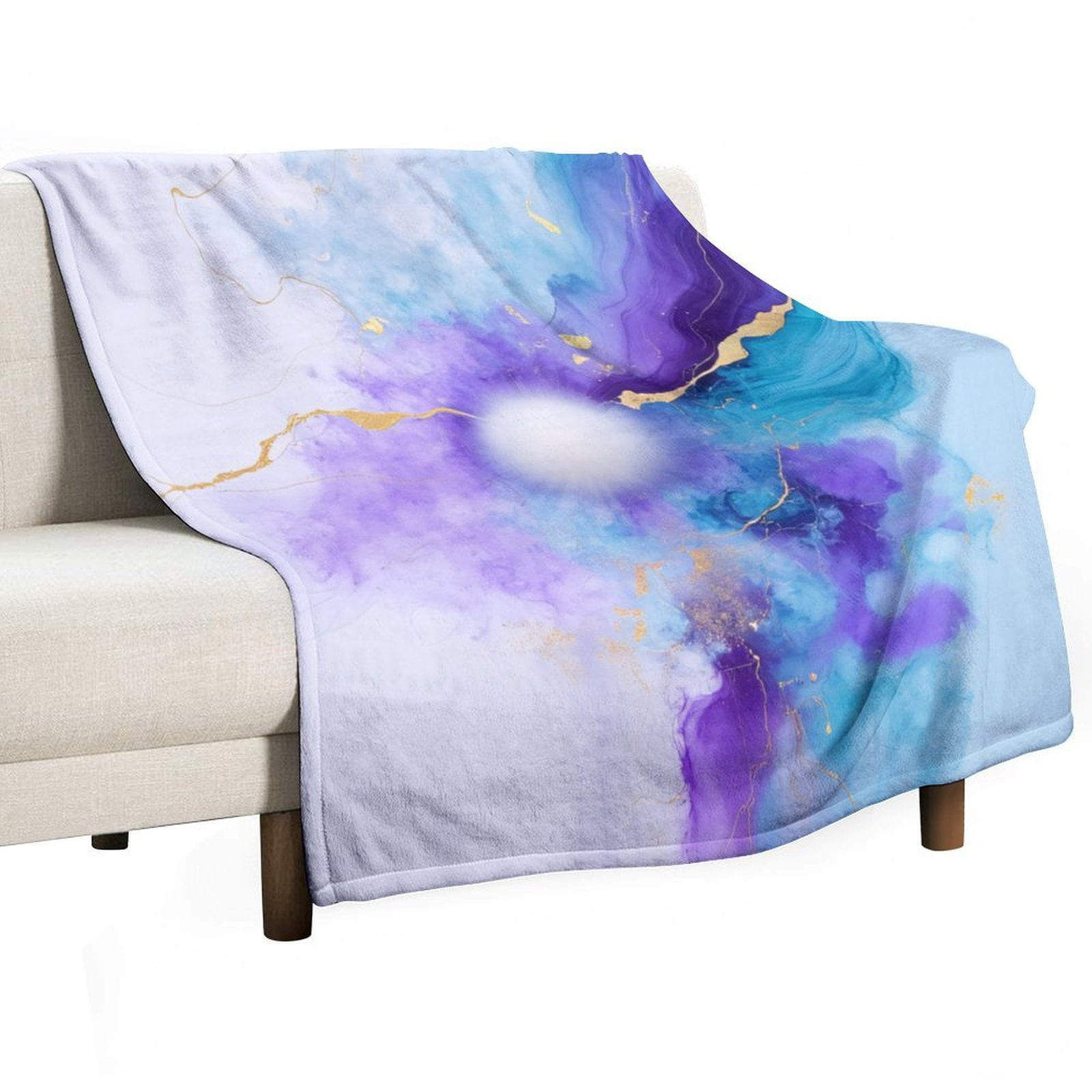 Abstract Marble Art Print Throw Blanket Warm Microfiber Flannel Bedroom ...