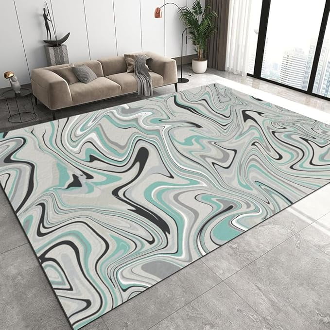 Abstract Marble Background Area Rug, White And Gold Liquid Marble ...