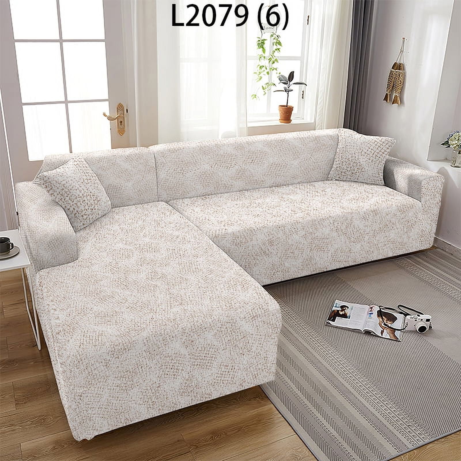 Abstract Marble Elastic Sofa Covers for Living Room Stretch Couch Cover ...