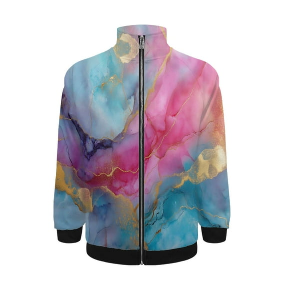 Abstract Marble Ink Art Jacket Men's Street Cool Long Sleeves Coat ...