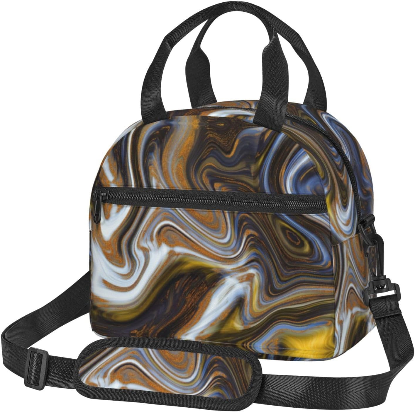 Abstract Marble Ink Textur Print Lunch Bag For Women,Insulated Lunch ...