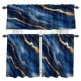 Abstract Marble Kitchen Curtains Valance and Tier Set Gold Texture ...
