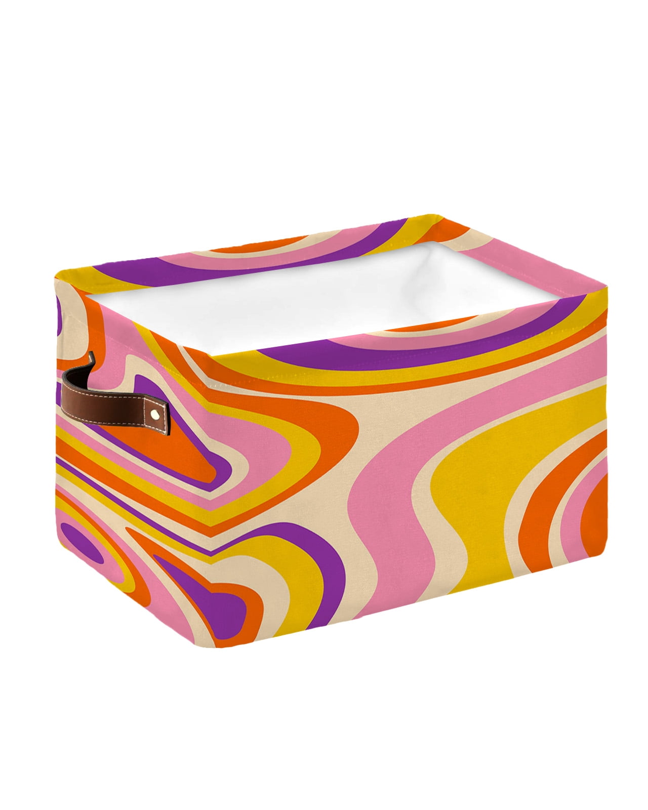 Abstract Marble Large Storage Baskets Bins Modern Rainbow Colorful ...