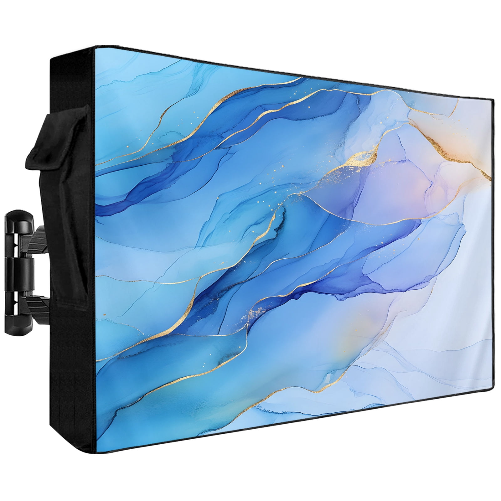 Abstract Marble Outdoor TV Cover 48 to 50 inch Blue Purple Gradient ...