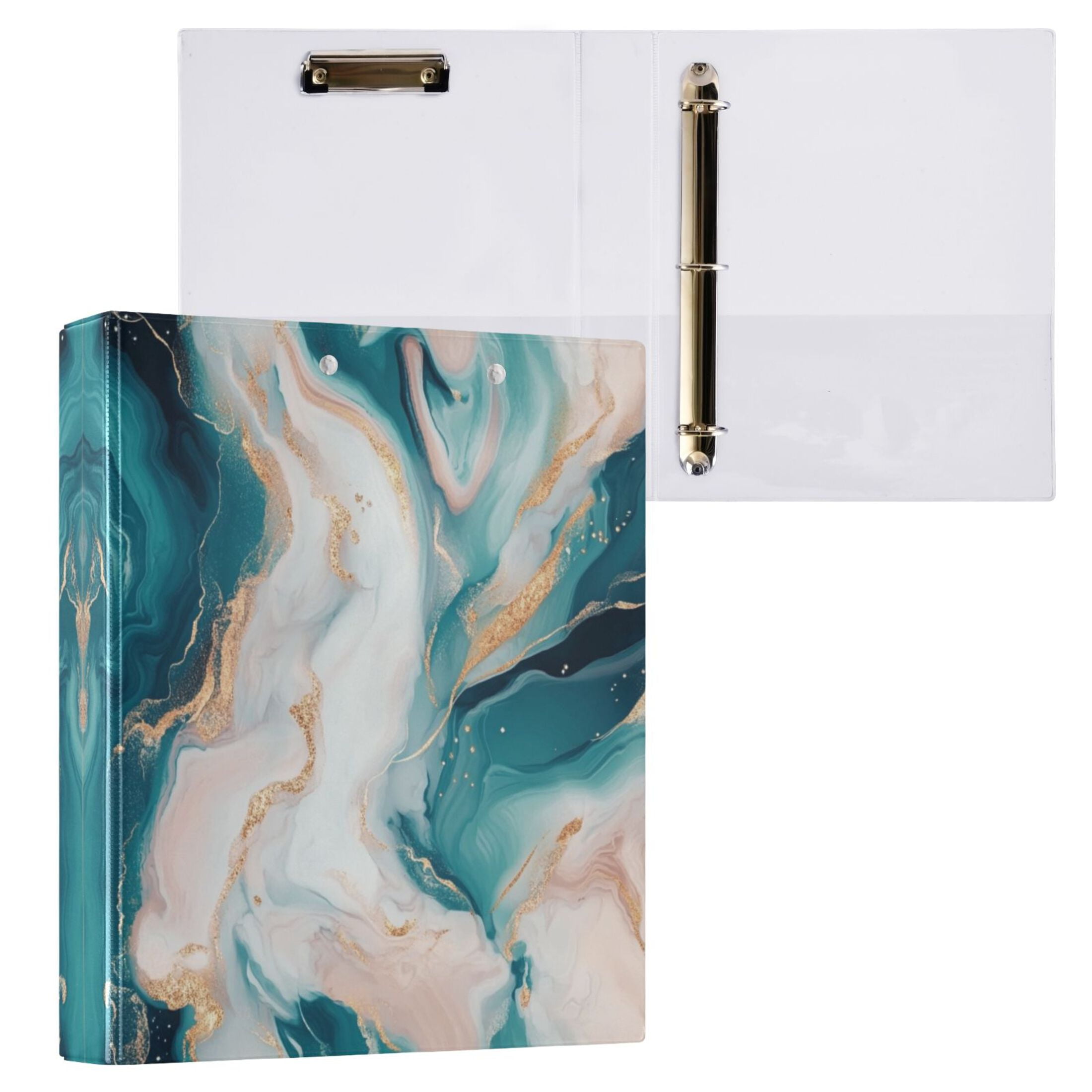 Abstract Marble Pattern 3 Ring Hardcover Binders 1.5in Round Rings for ...