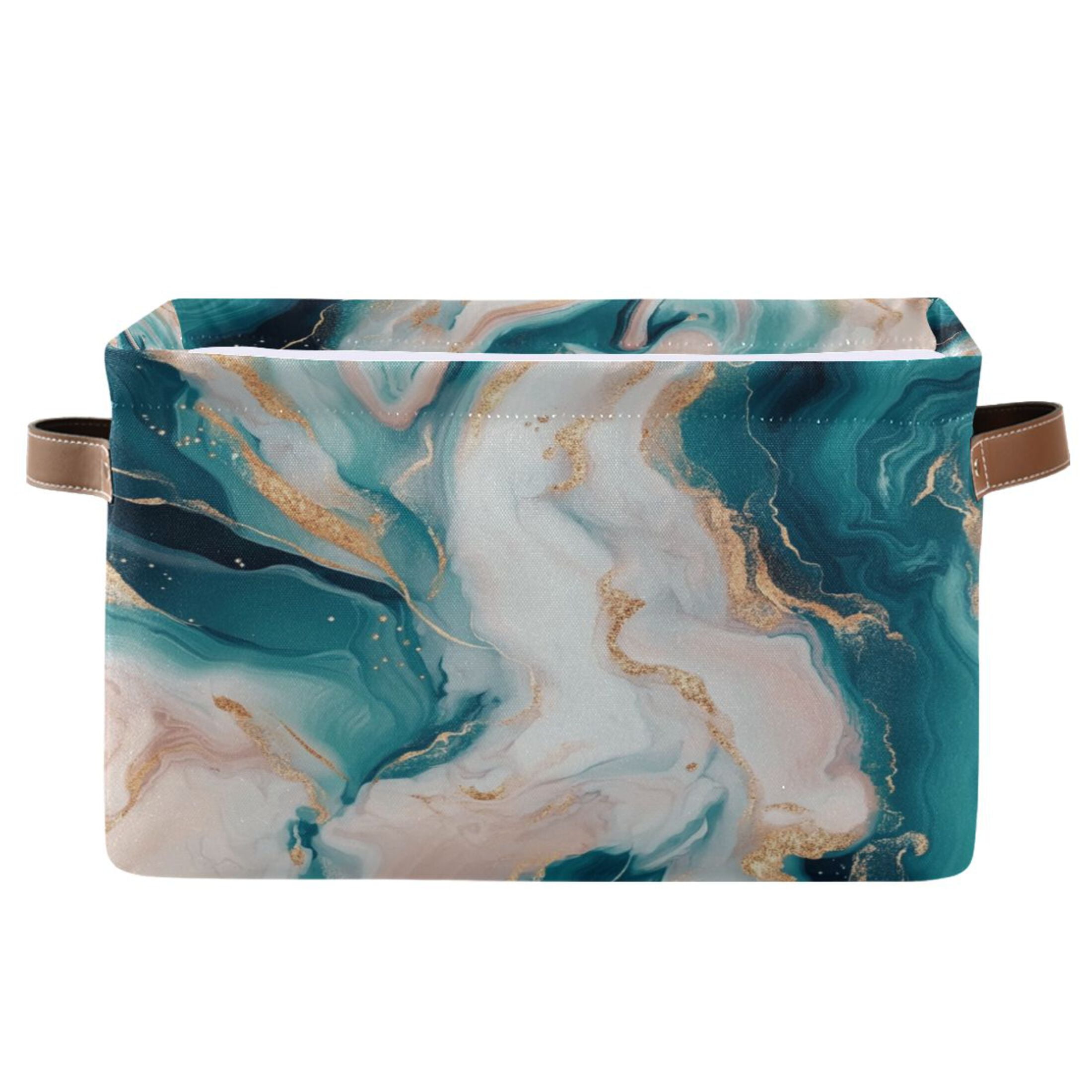 Abstract Marble Pattern Foldable Storage Basket,Canvas Fabric Foldable ...