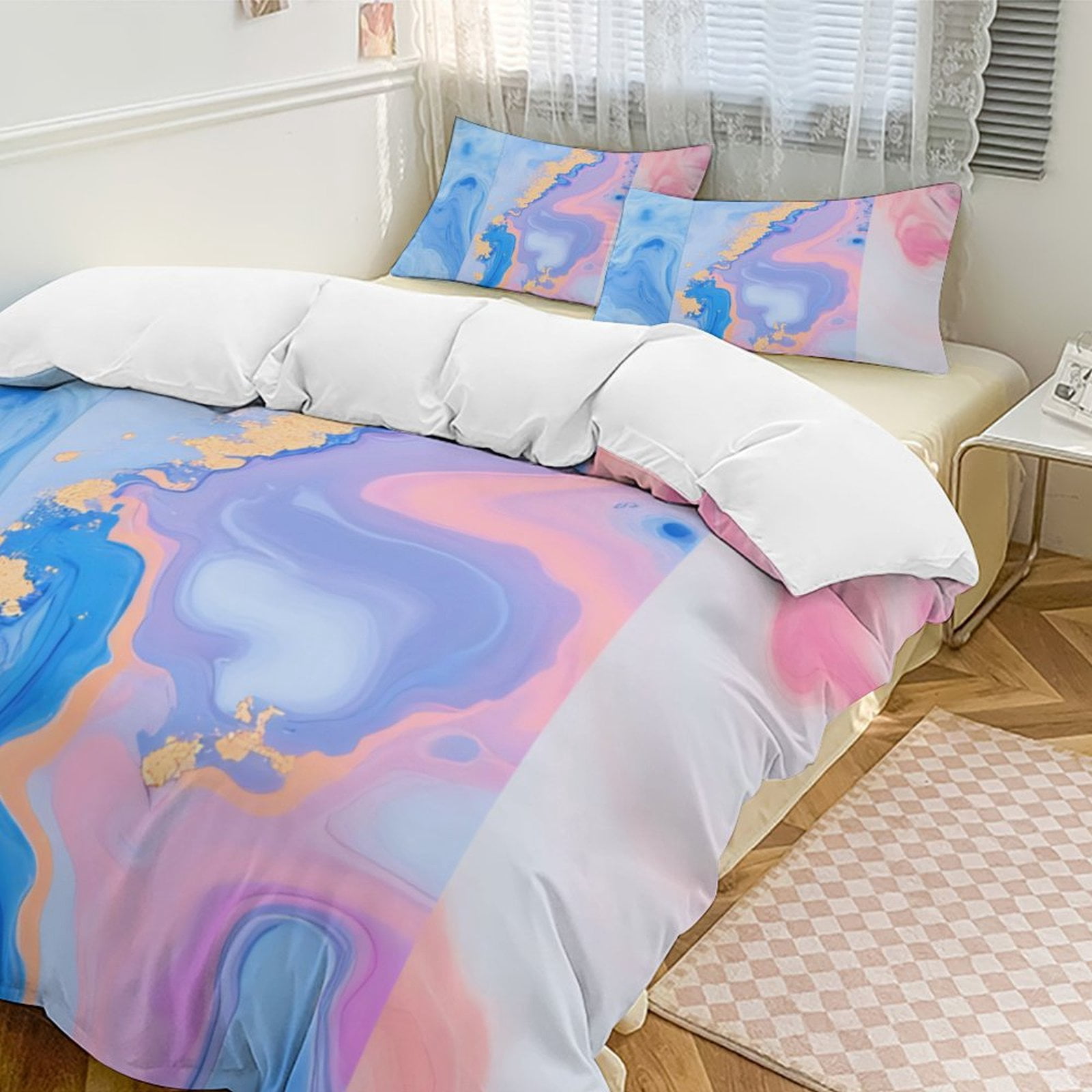 Abstract Marble Print Art 3D Duvet Cover Set Quilt Cover Theme of Kid ...