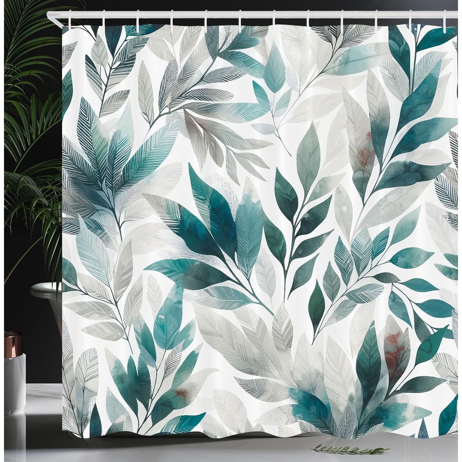 Abstract Marble Print Design of Greenery Clouds and Dreamy Leafy ...