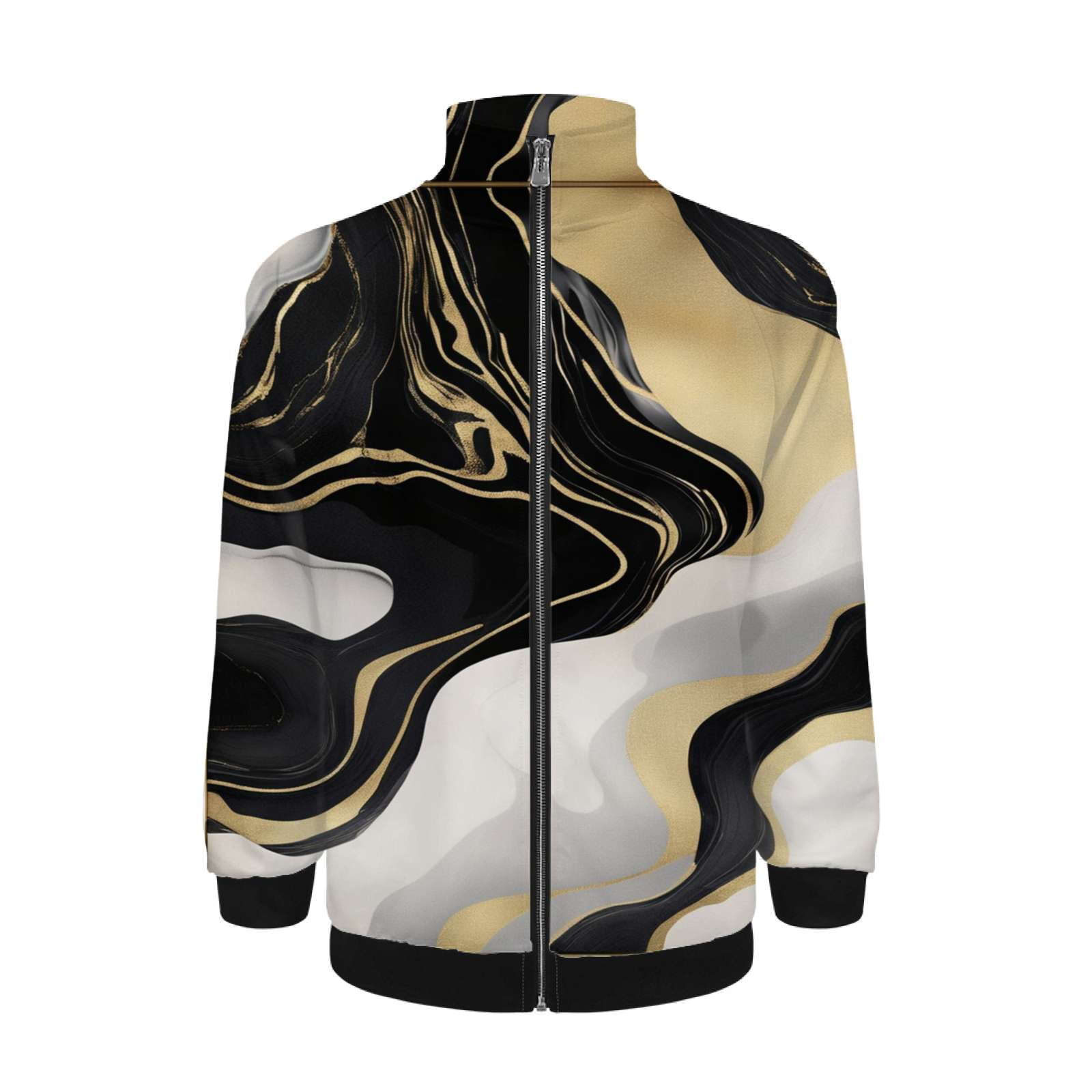 Abstract Marble Print Fabric Jacket Men's Street Cool Long Sleeves Coat ...
