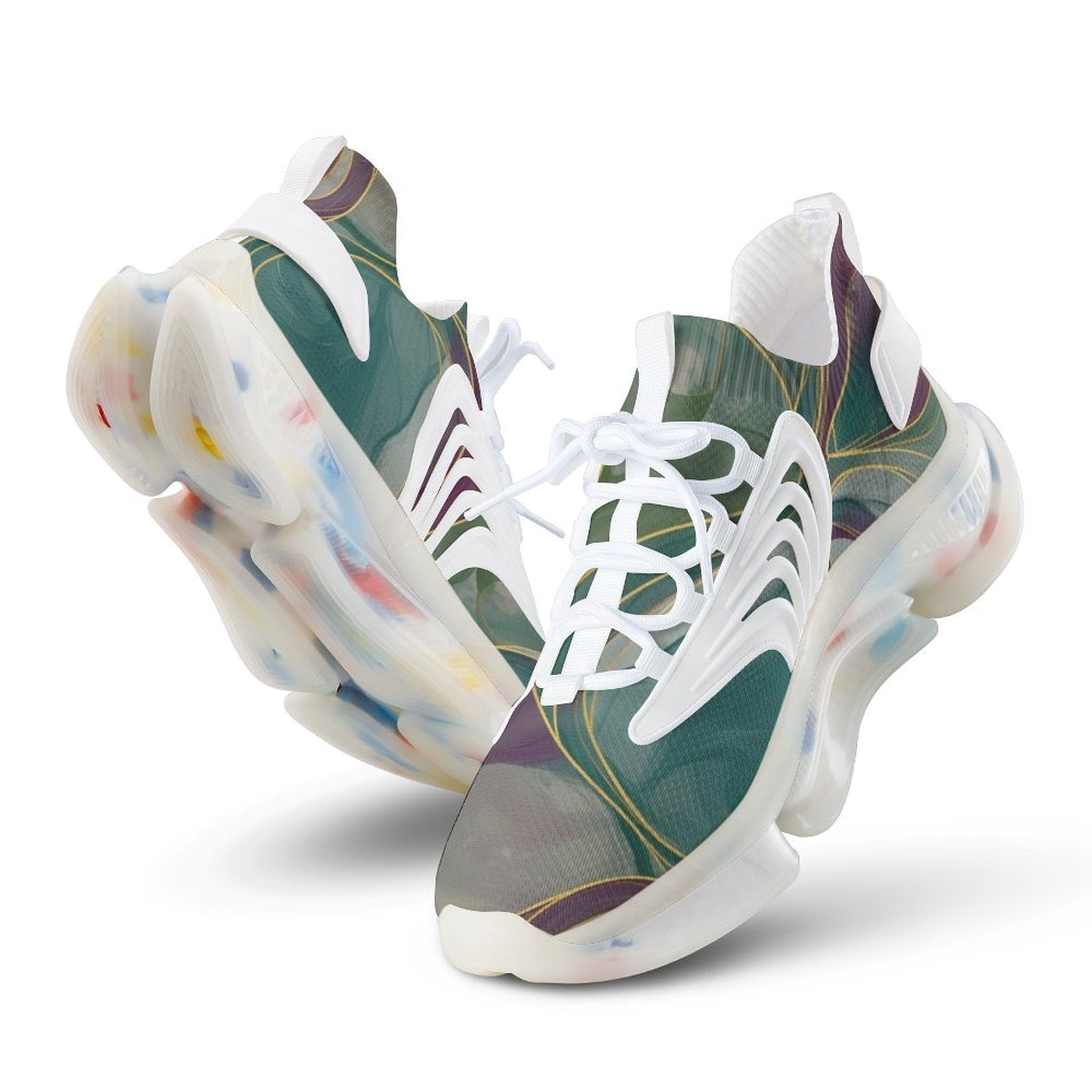 Abstract Marble Print Walking Shoes for Men Woman Lightweight Tennis ...