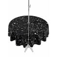 Abstract Marble Round Outdoor Tablecloth with Umbrella Hole Black ...