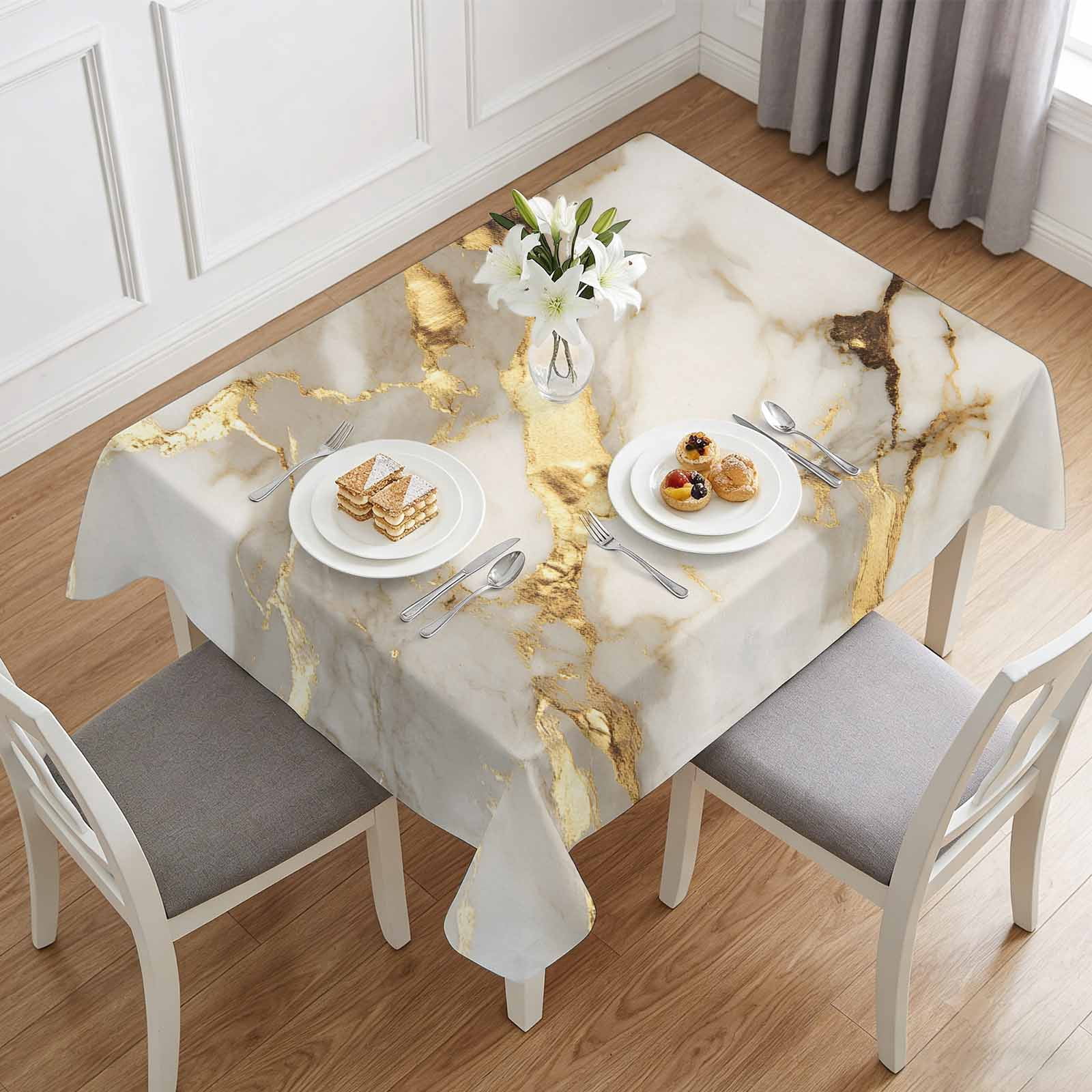 Abstract Marble Stone Texture Art Table Cloth 60x84in, Waterproof ...