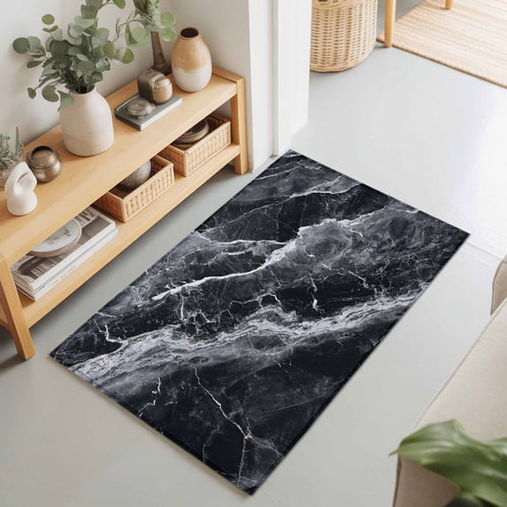 Abstract Marble Stone Texture Rectangle Area Rug 2x3ft,Living Room Rug ...