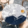 Abstract Marble Stone Texture Round Fitted Tablecloth with Elastic Edge ...
