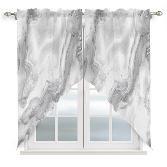 Abstract Marble Swag Valances for Windows 45 inches Long, Minimalist ...