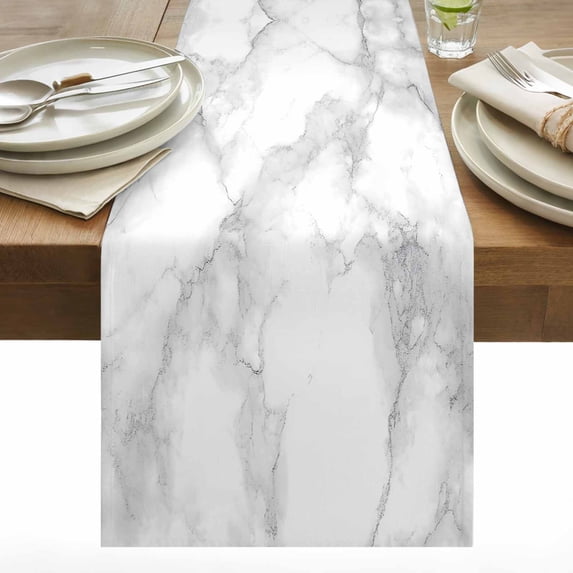 Abstract Marble Table Runner 13x48 inch Simple Marble Minimalist Art ...