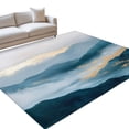Abstract Marble Texture Area Rugs 5x7ft Gradient Mountain Green Forest ...
