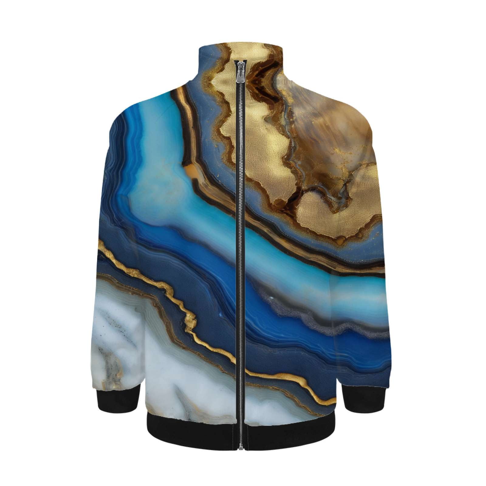 Abstract Marble Texture Art Jacket Men's Street Cool Long Sleeves Coat Personality Tops ...