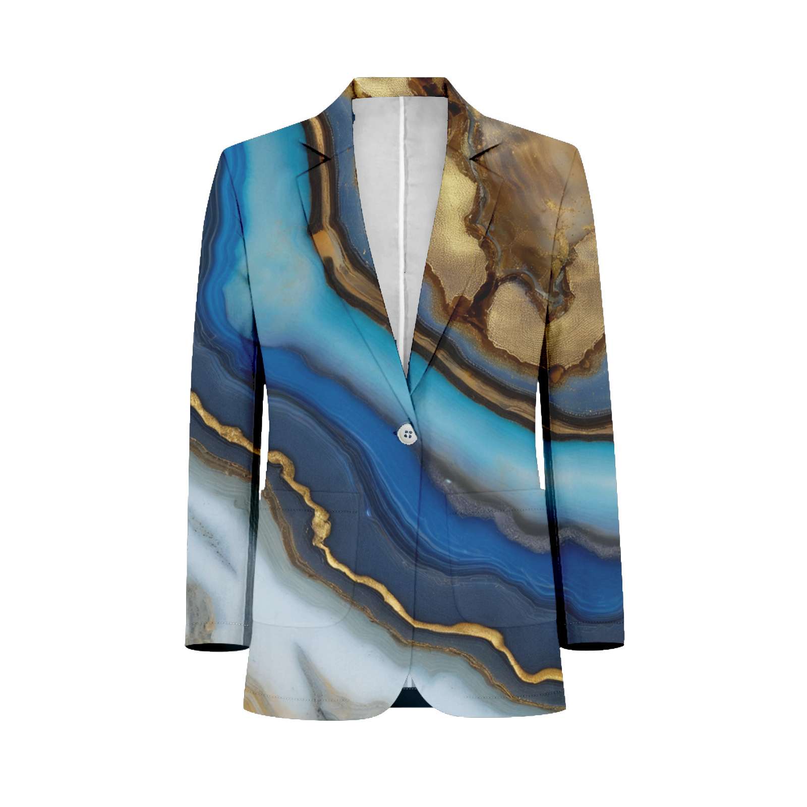 Abstract Marble Texture Art Men's Suit Blazer Casual Party Wear Slim ...