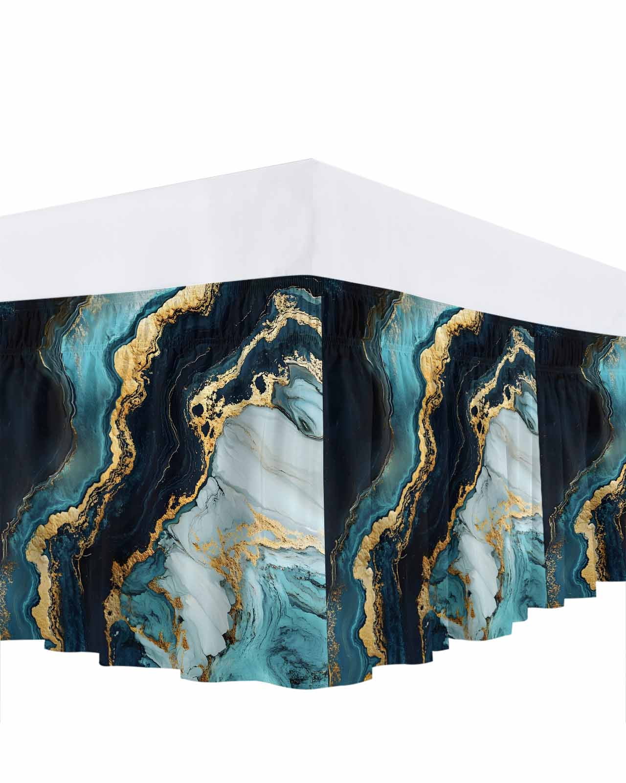 Abstract Marble Texture Bed Skirt California King Size 18