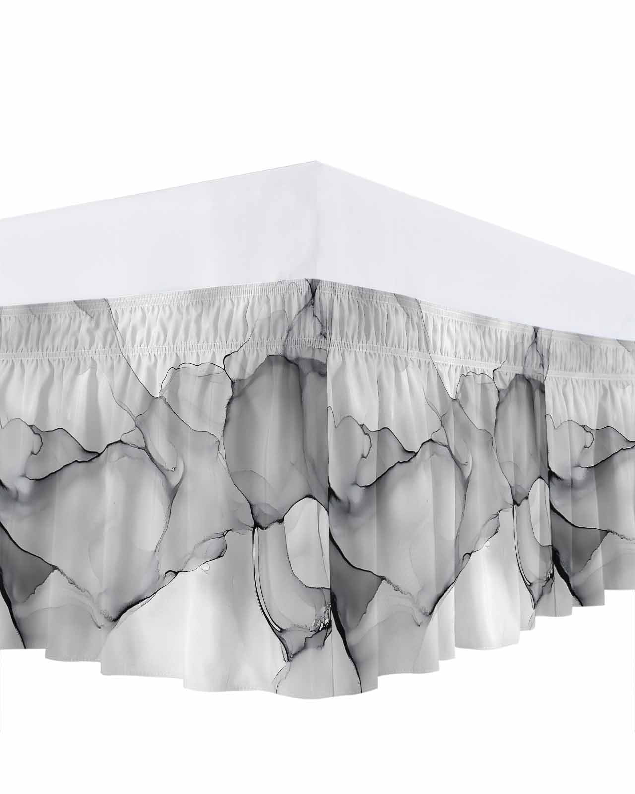 Abstract Marble Texture Bed Skirt King Size 18