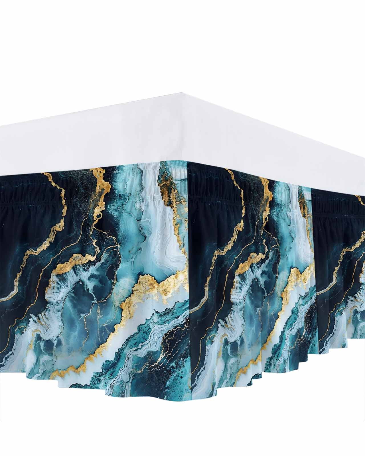 Abstract Marble Texture Bed Skirt Queen Size 16