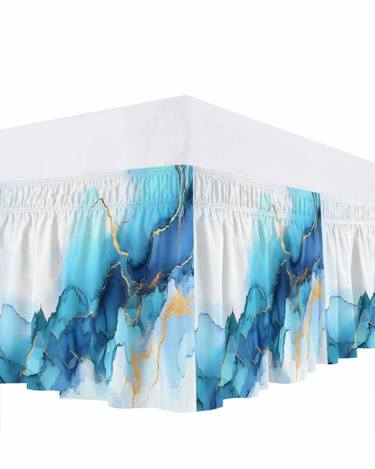 Abstract Marble Texture Bed Skirt Queen Size 18