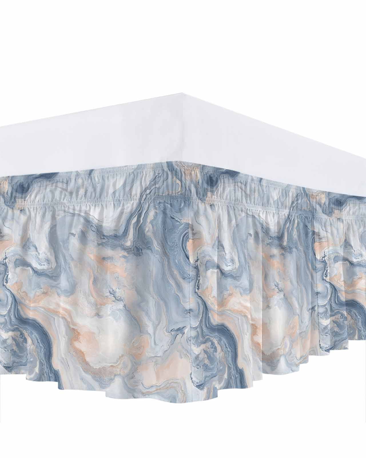 Abstract Marble Texture Bed Skirt Queen Size 18