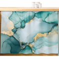 Abstract Marble Texture Cabinet Curtains Gold Teal Gradient Art Sink ...