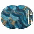 Abstract Marble Texture Leather Placemats Set of 2, 12 Inch, Gradient ...