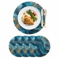Abstract Marble Texture Leather Placemats Set of 4, 12 Inch, Gradient ...