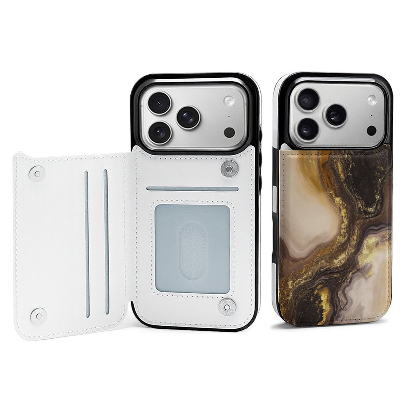 Abstract Marble Texture Leather Wallet Case for iPhone 12 Wallet Case ...