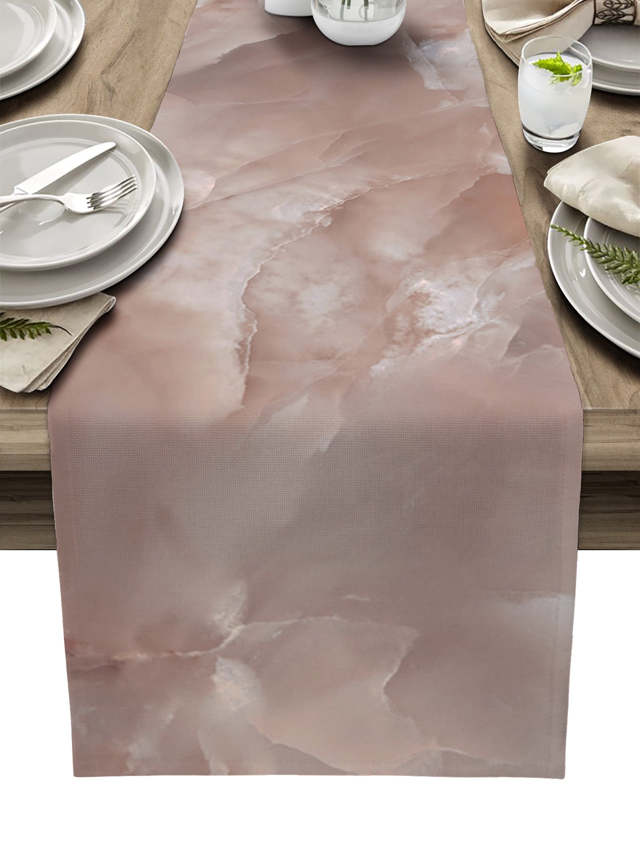 Abstract Marble Texture Modern Table Runners for Wedding Party ...