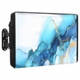 Abstract Marble Texture Outdoor TV Cover 48 to 50 Inch Blue Gold ...